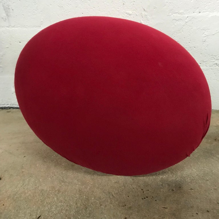 Red Bareli Italia “Tato” Pouf Ottoman or Foot Stool at 1stDibs