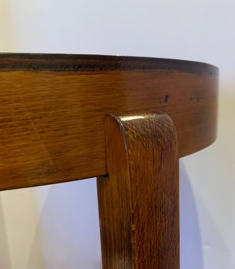 Red Beech Wood Two Tier Round Side Table, Austria, Mid-Century For Sale ...