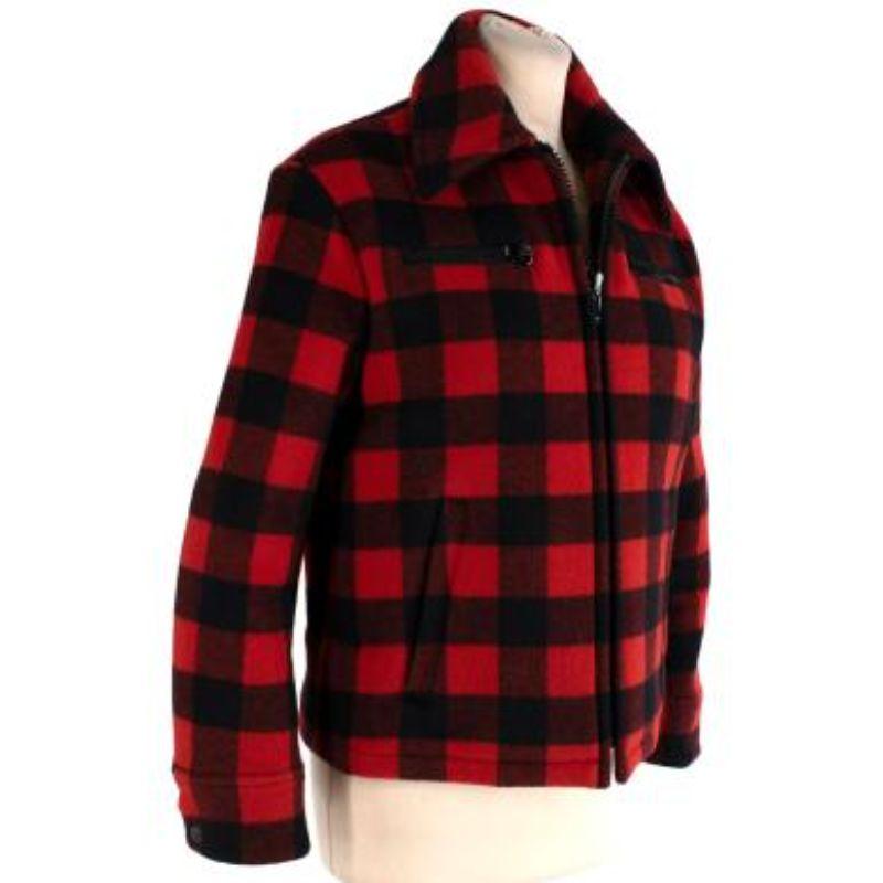 red and black plaid wool jacket For Sale at 1stDibs
