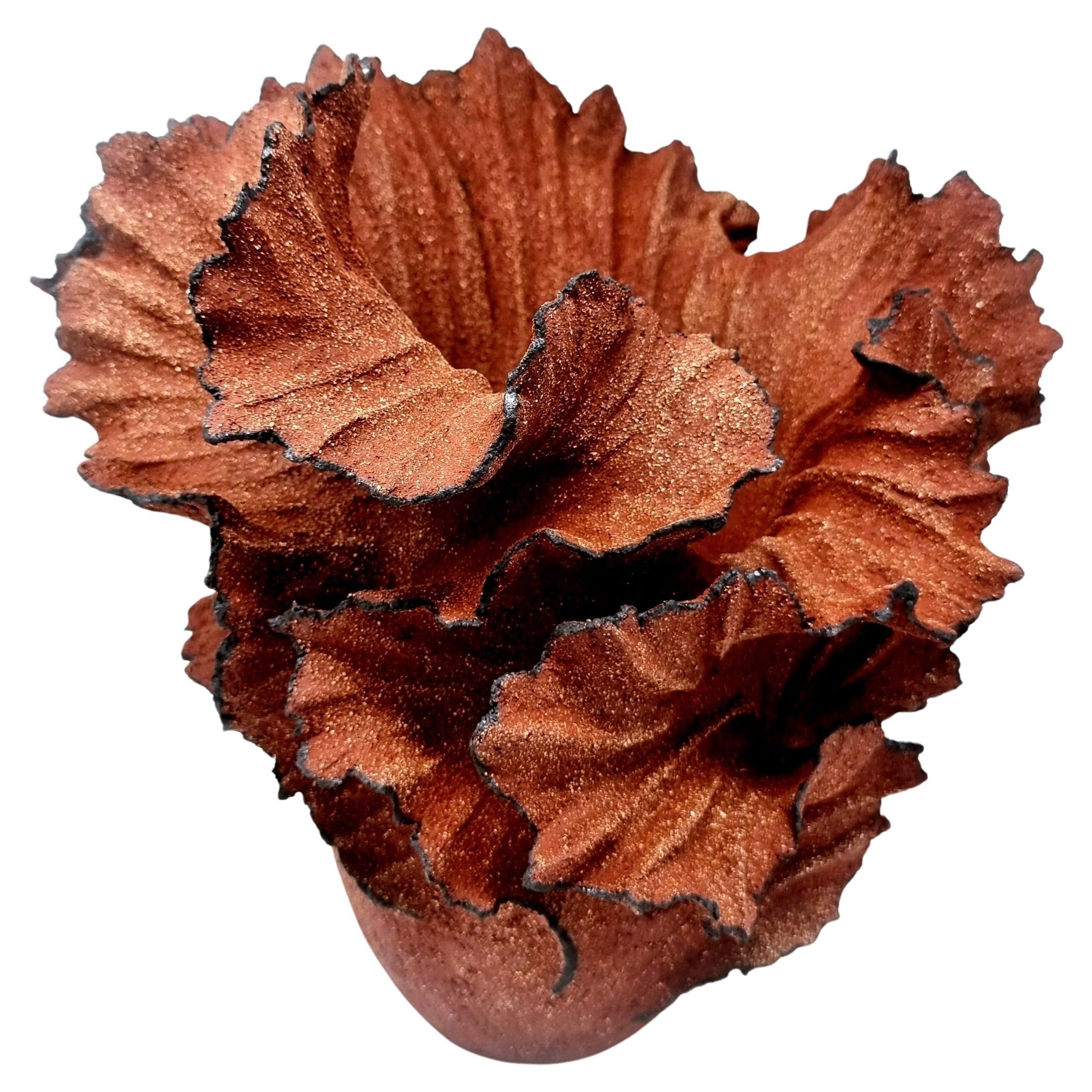 Red/Brown Wave Sculpture // 176 For Sale at 1stDibs