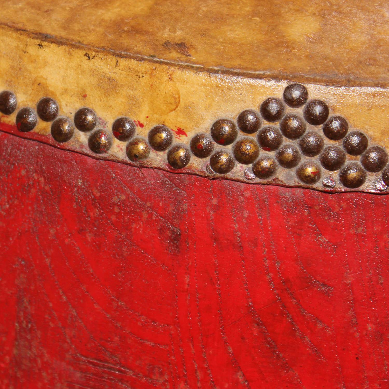 Red Ceremonial Drum at 1stDibs