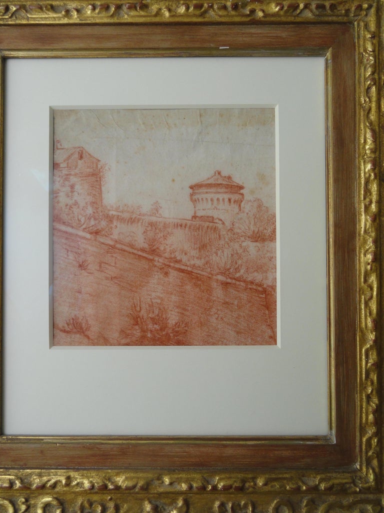 Red Chalk Pastoral Scene, Late 18th Century For Sale at 1stDibs