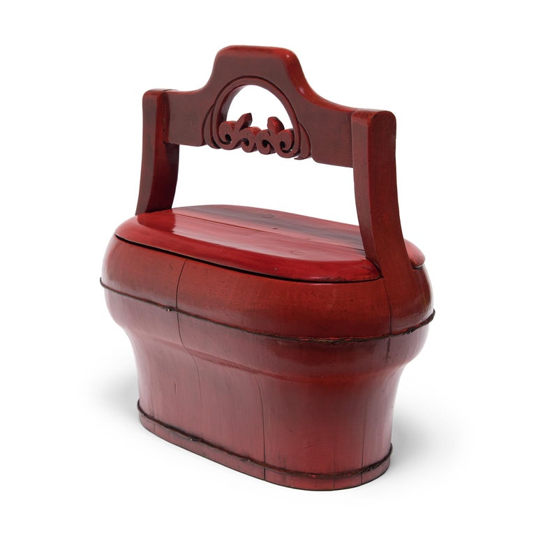 Red Chinese Carrying Box, circa 1900 at 1stDibs