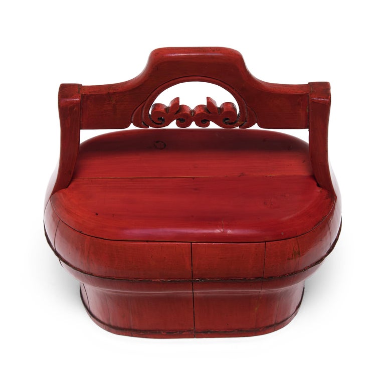 Red Chinese Carrying Box, circa 1900 at 1stDibs