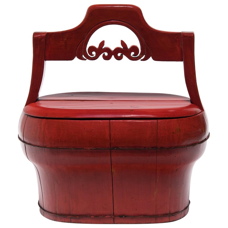 Red Chinese Carrying Box, circa 1900 at 1stDibs
