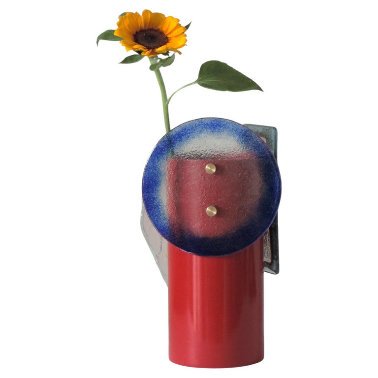 Red Chroma Vase by Saccal Design House For Sale at 1stDibs