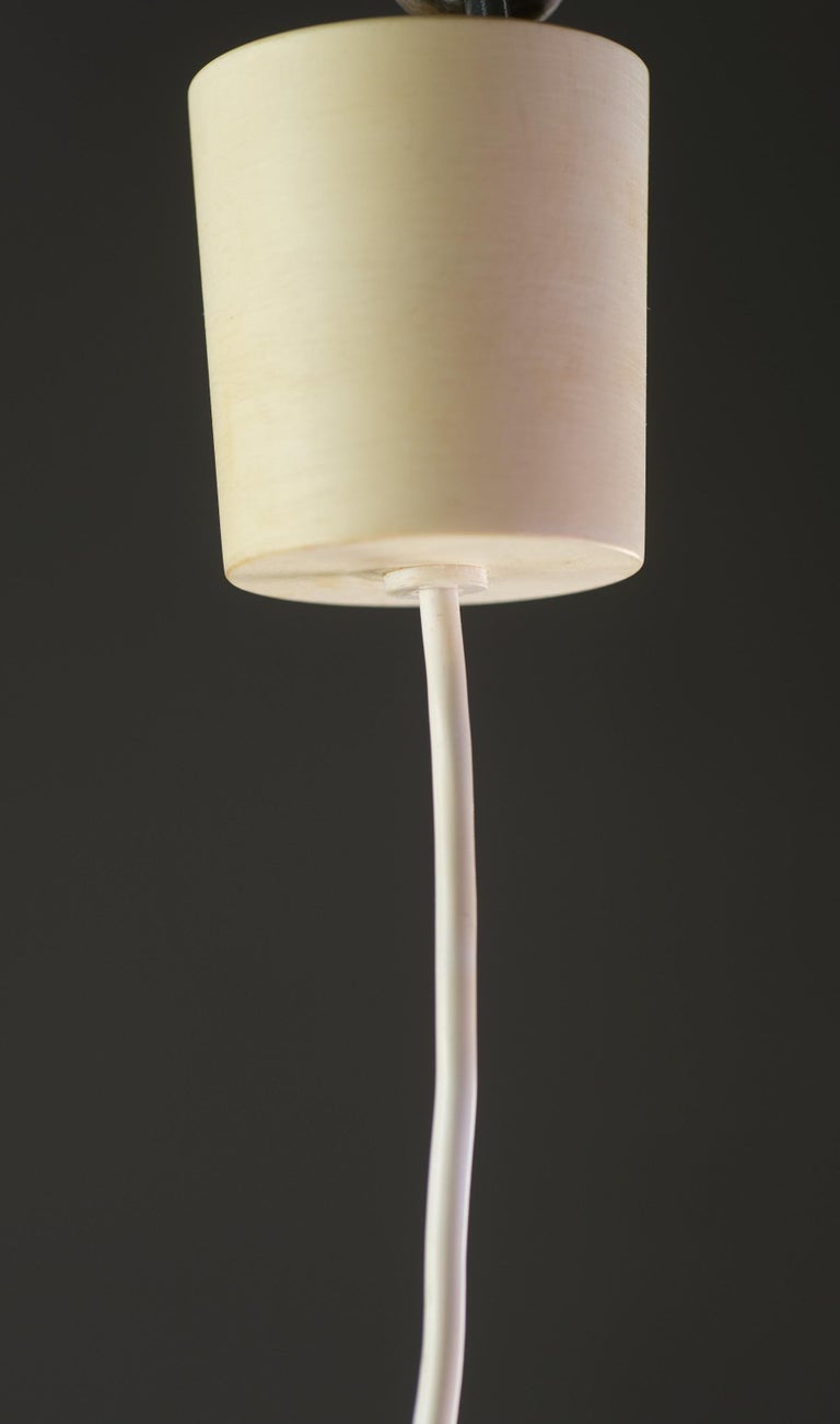 Red and Clear Lucite Pendant Light White Cable Canopy European For Sale ...