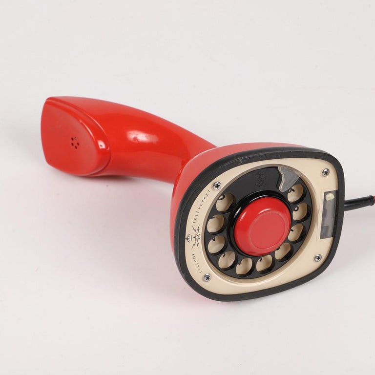 Red Cobra Table Phone, Ericofon by LM Ericsson For Sale at 1stDibs ...