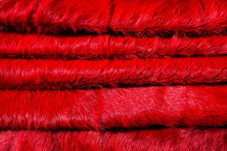 Red Genuine Large European Cowhide Hair Rug at 1stDibs | red cow hides