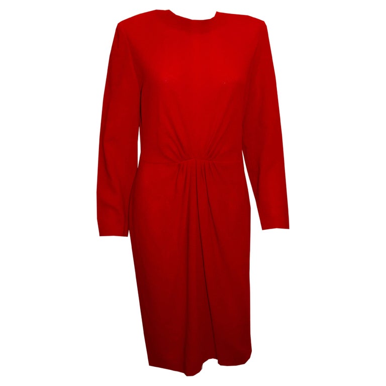 Red Crepe Dress by Mimmina of Italy For Sale at 1stDibs