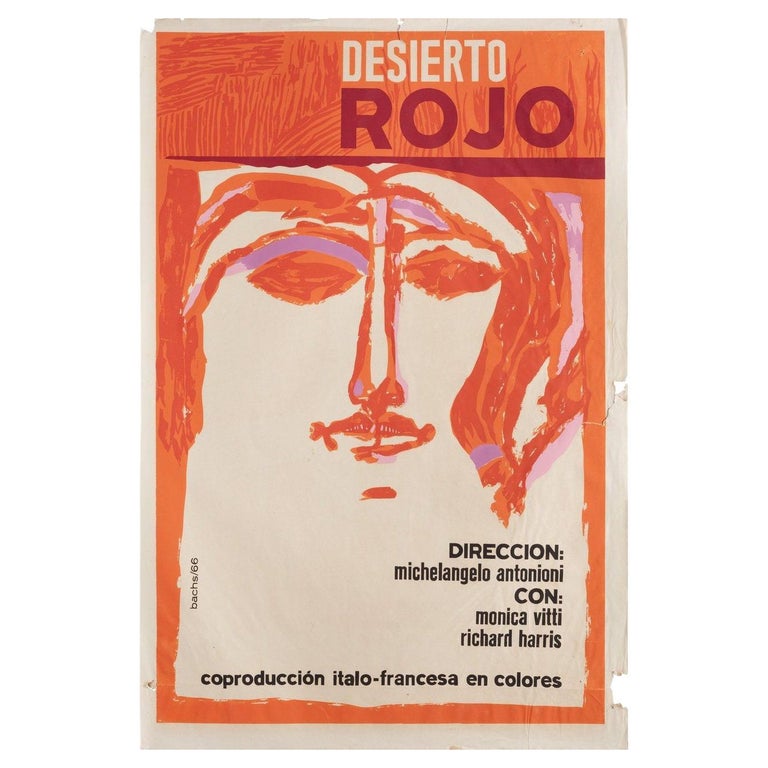 Red Desert 1966 Cuban Film Poster For Sale at 1stDibs
