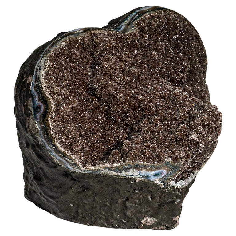 Red Druzy Crystal Amethyst Agate Heart from Brazil '5.9 lbs' For Sale ...