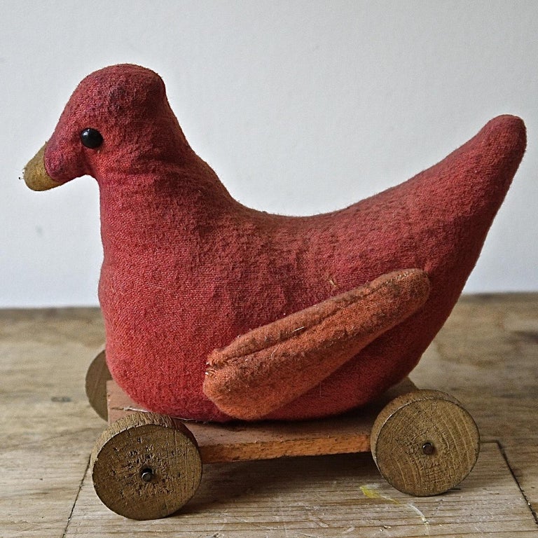 Red Duck Soft Toy French, 1920s For Sale at 1stDibs