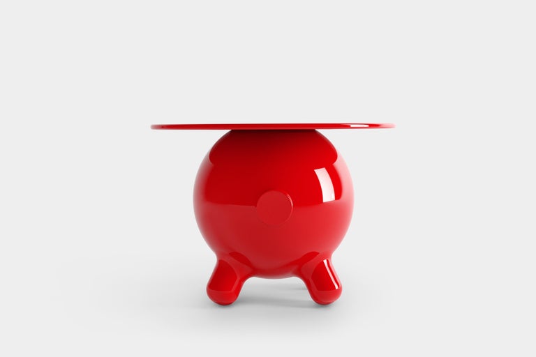 Pogo, Decorative Side Table, Nightstand, in Red by Joel Escalona For ...