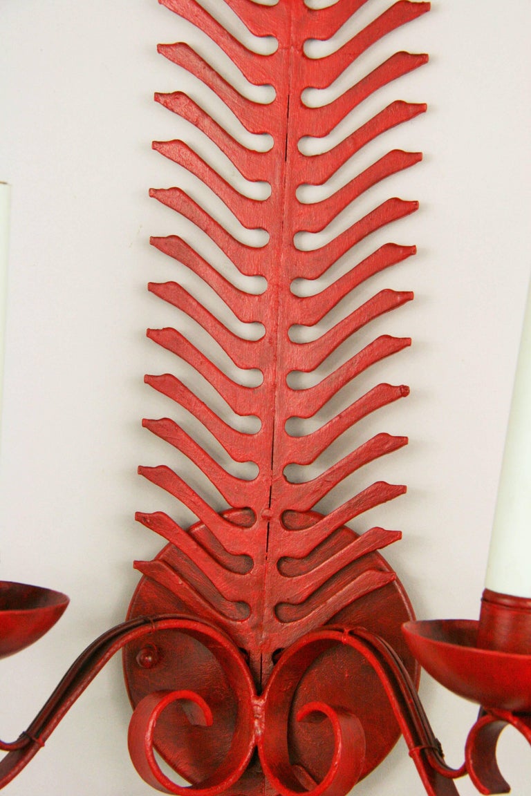 Red Fern Single Sconce For Sale at 1stDibs