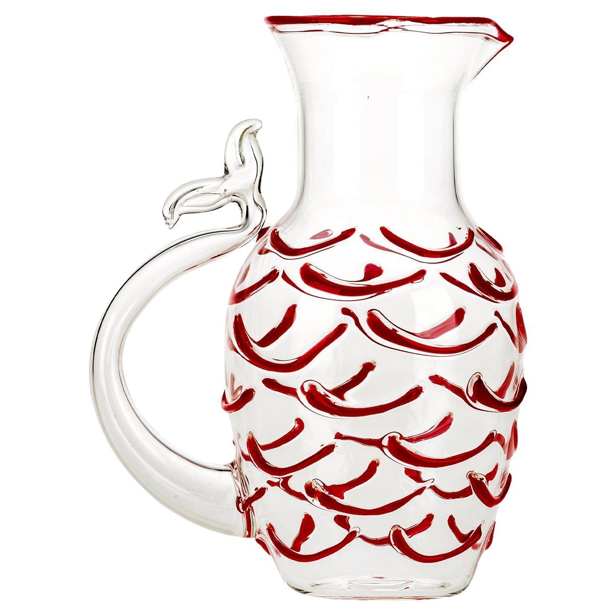 Red Fish Tail Jug For Sale at 1stDibs