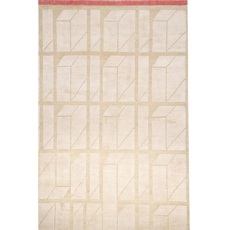 Red Fringes Rug For Sale at 1stDibs