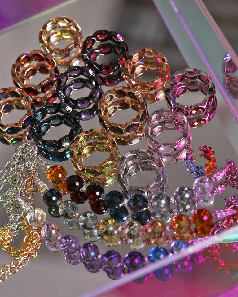 Customizable Red Garnet Russell Ring in 18 Karat Rose Gold For Sale at ...