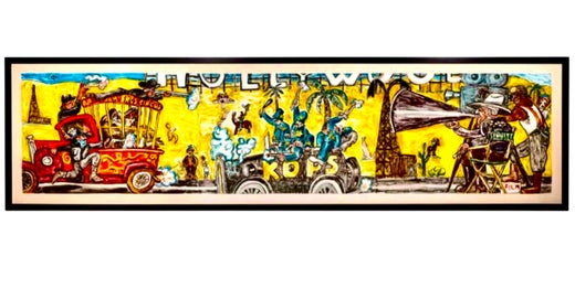 Red Grooms - 1976 POP-ART Acrylic Abstract Oil Painting Ruckus ...