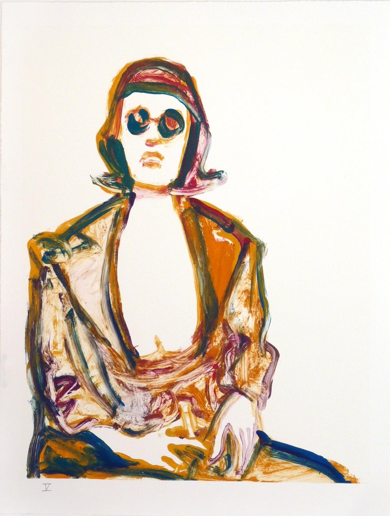Red Grooms - Lee Krasner (Glasses) V For Sale at 1stDibs