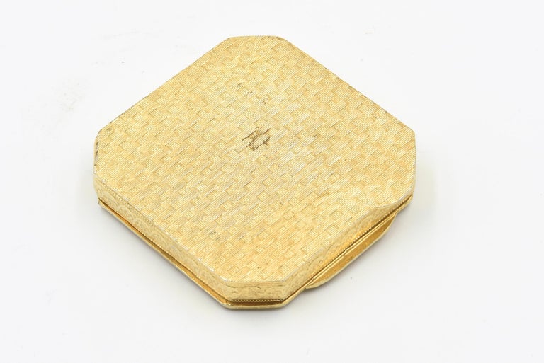 Red Guilloche Enamel Gilt Portrait of Period Lady Compact Powder or ...