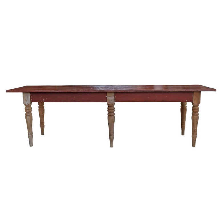 Red Harvest Table For Sale at 1stDibs