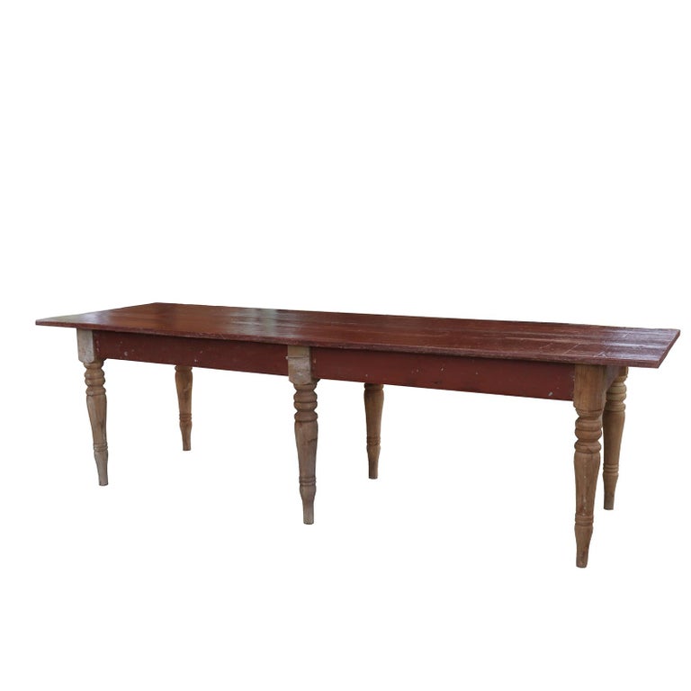 Red Harvest Table For Sale at 1stDibs