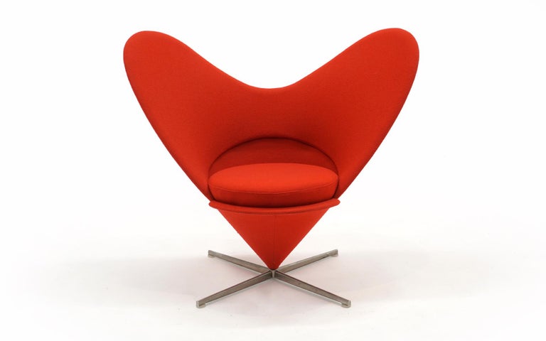 Red Heart Chair by Verner Panton for Vitra, Great Condition For Sale at ...