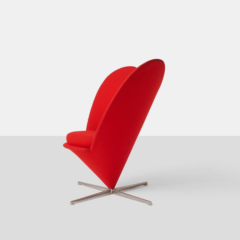 Red Heart Cone Chair by Verner Panton for Vitra For Sale at 1stDibs ...