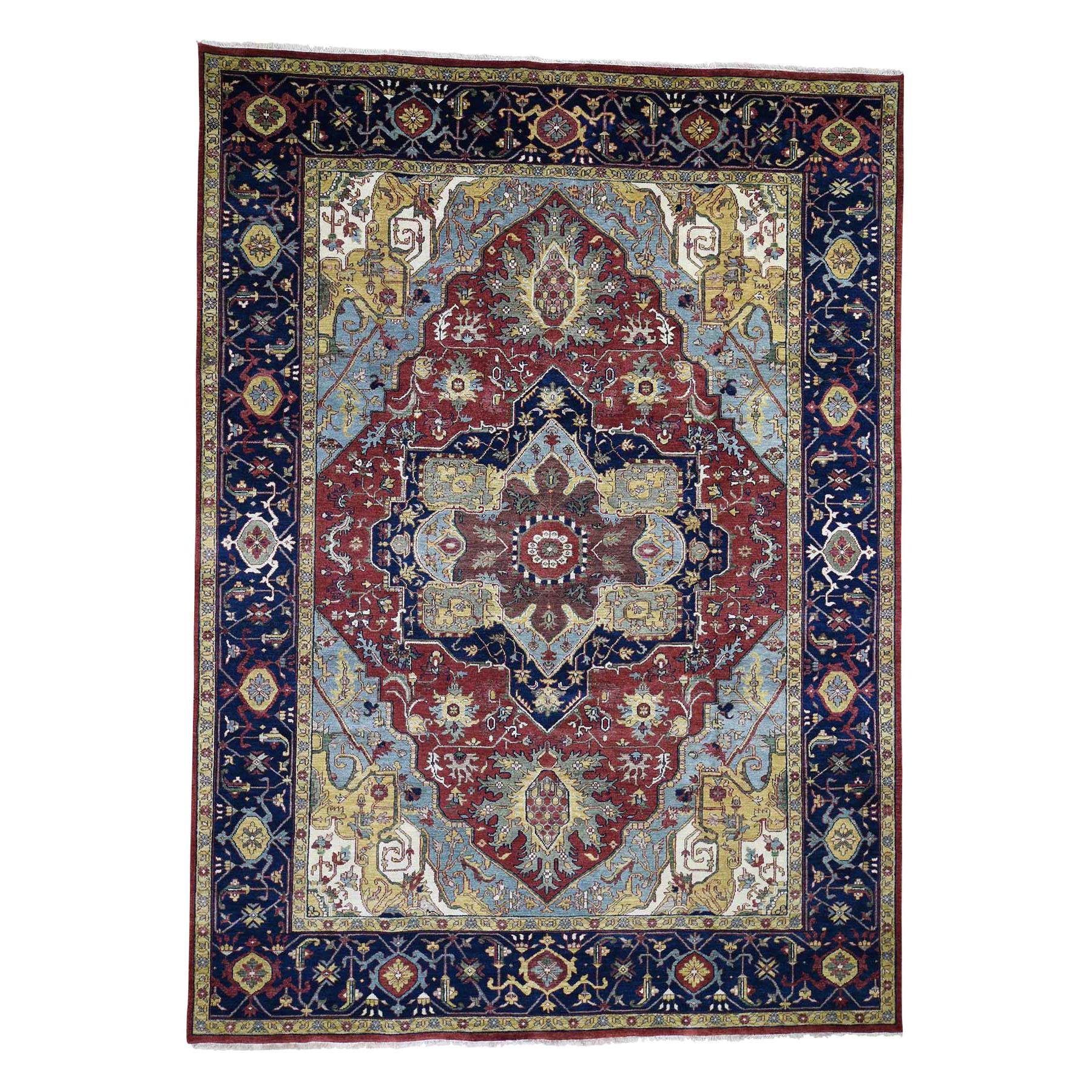 Himba Hand-Knotted Dyed Wool Rug in Red Amber For Sale at 1stdibs