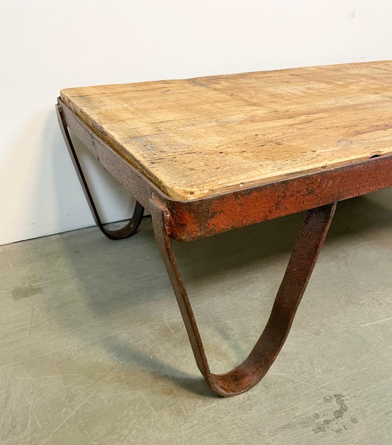 Red Industrial Coffee Table Cart, 1960s For Sale at 1stDibs