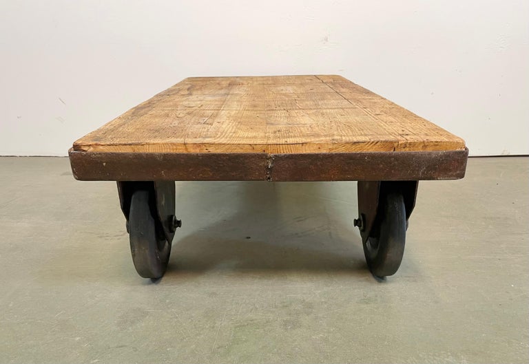 Red Industrial Coffee Table Cart, 1960s For Sale at 1stDibs