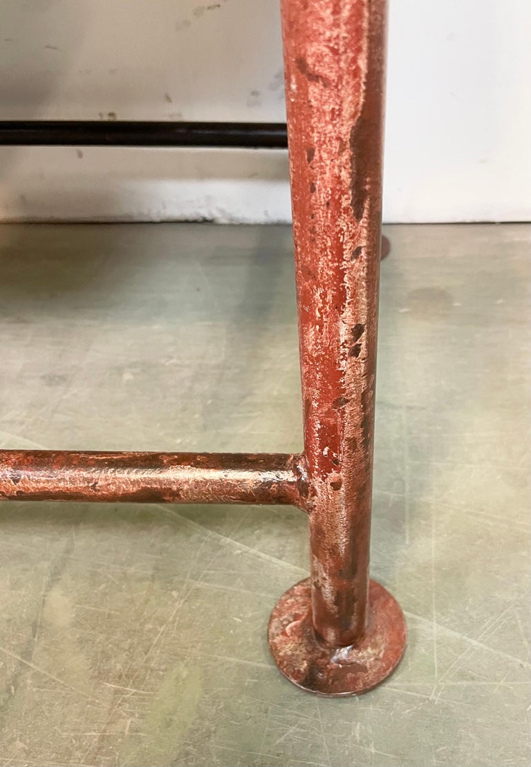 Red Industrial Worktable with Two Green Iron Drawers, 1960s For Sale at ...
