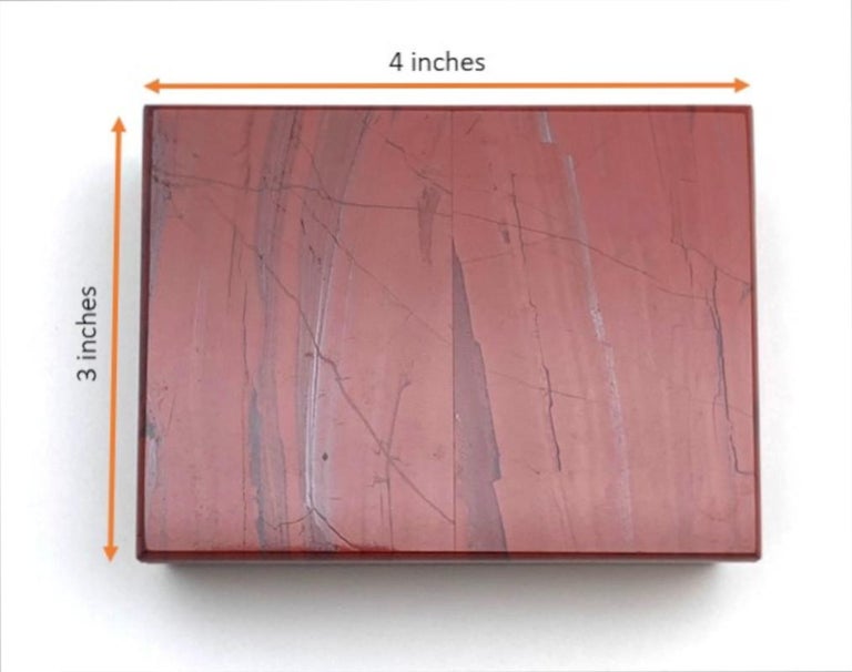 Marbled Red Jasper Semi-precious Decorative Desk Accessory / Gift Box ...