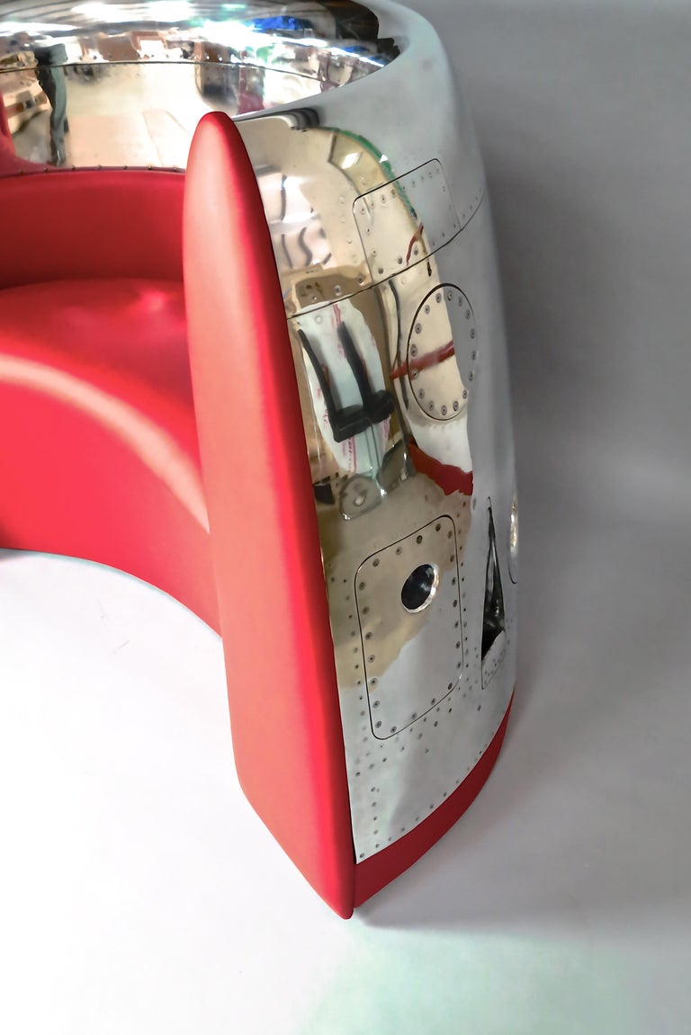 Red Jet Cowling Aircraft Chair For Sale at 1stDibs