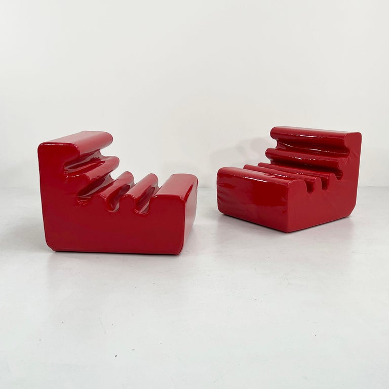Red Karelia Lounge Chair by Liisi Beckmann for Zanotta, 1960s For Sale ...
