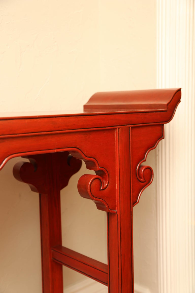 Red Lacquered Chinese Altar Table For Sale at 1stDibs | chinese altar ...