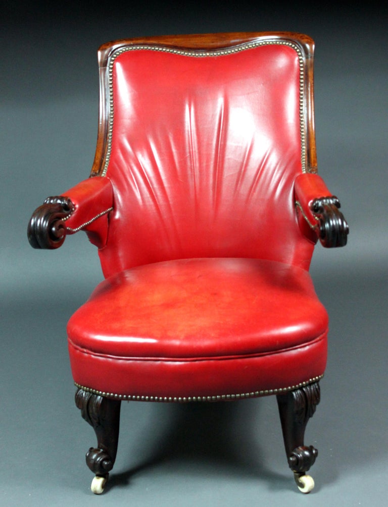 Red Leather Armchair For Sale at 1stDibs | red leather armchair for sale