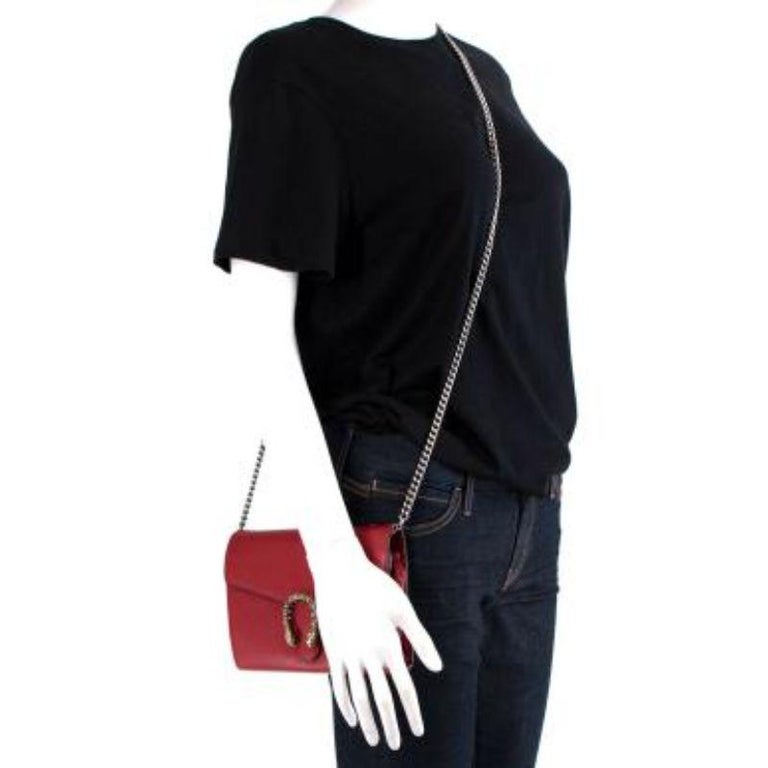 red leather Dionysus mini chain bag For Sale at 1stDibs