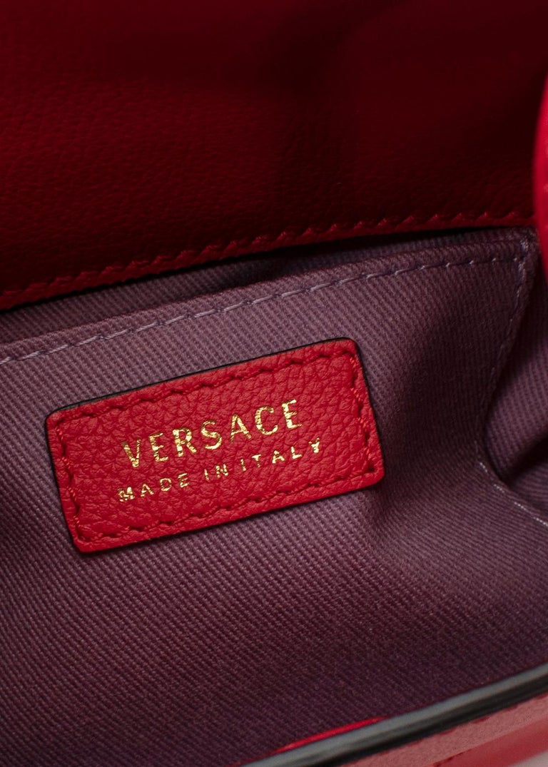 Red Leather La Medusa Small Bag For Sale at 1stDibs