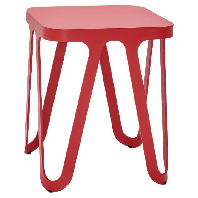 1960s K700 Red Chrome Paperclip Stool Hugh Hamilton and Philip Salmon ...