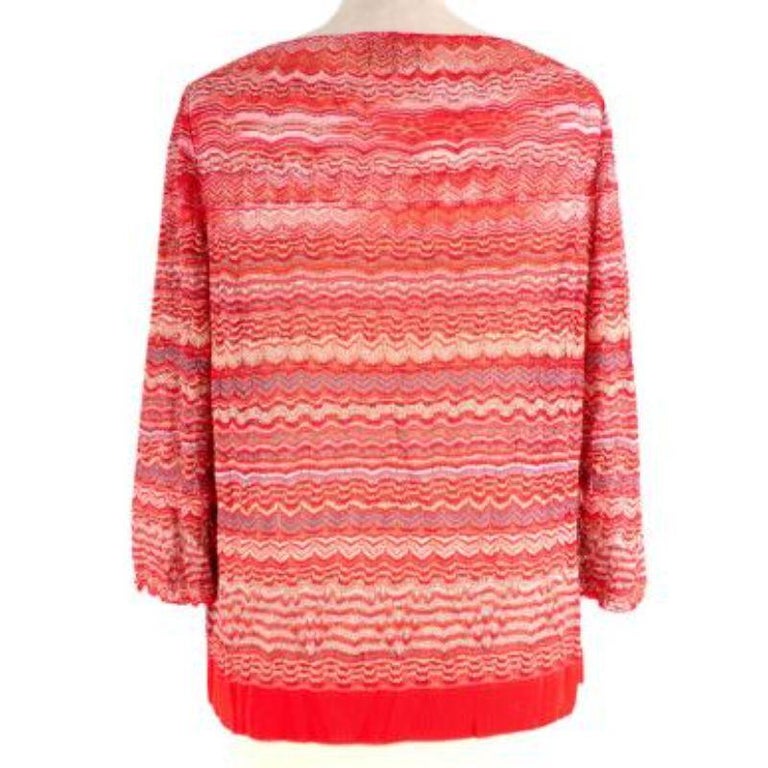 Red lurex stripe knitted jumper For Sale at 1stDibs