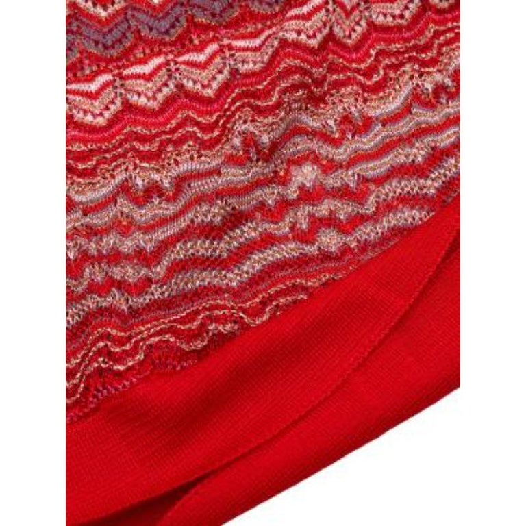 Red lurex stripe knitted jumper For Sale at 1stDibs