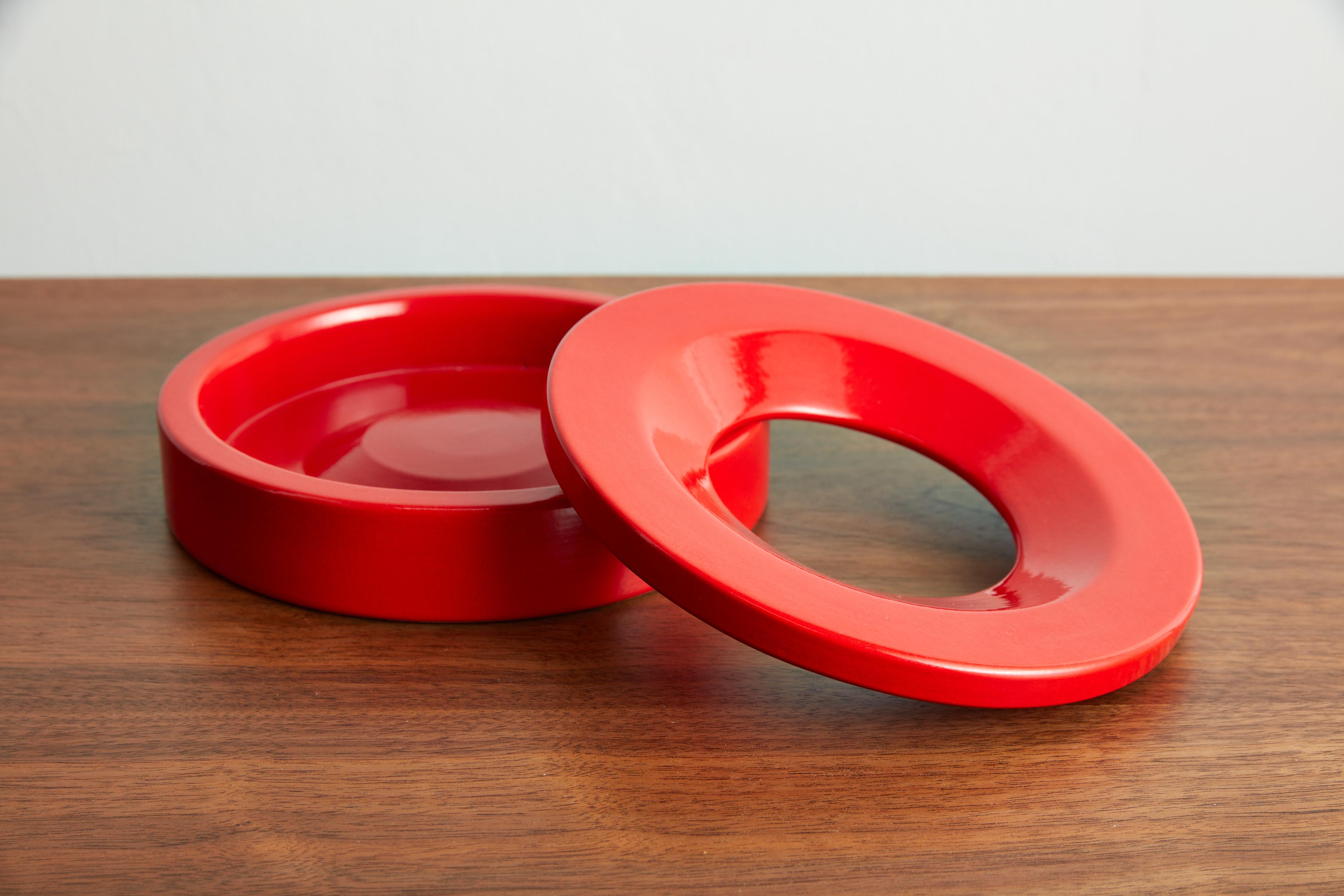 Red Mangiarotti Ashtray at 1stDibs