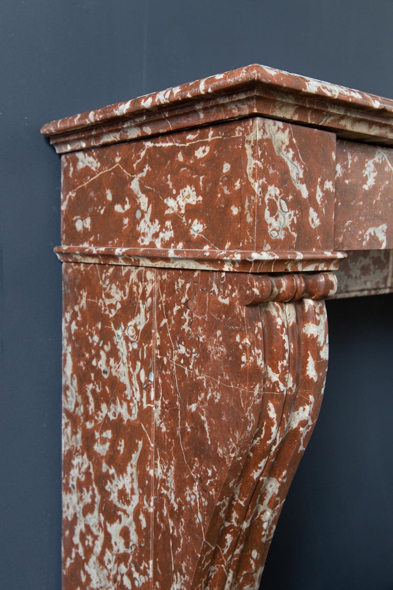 Red Marble Antique Fireplace Surround at 1stDibs | red marble fireplace