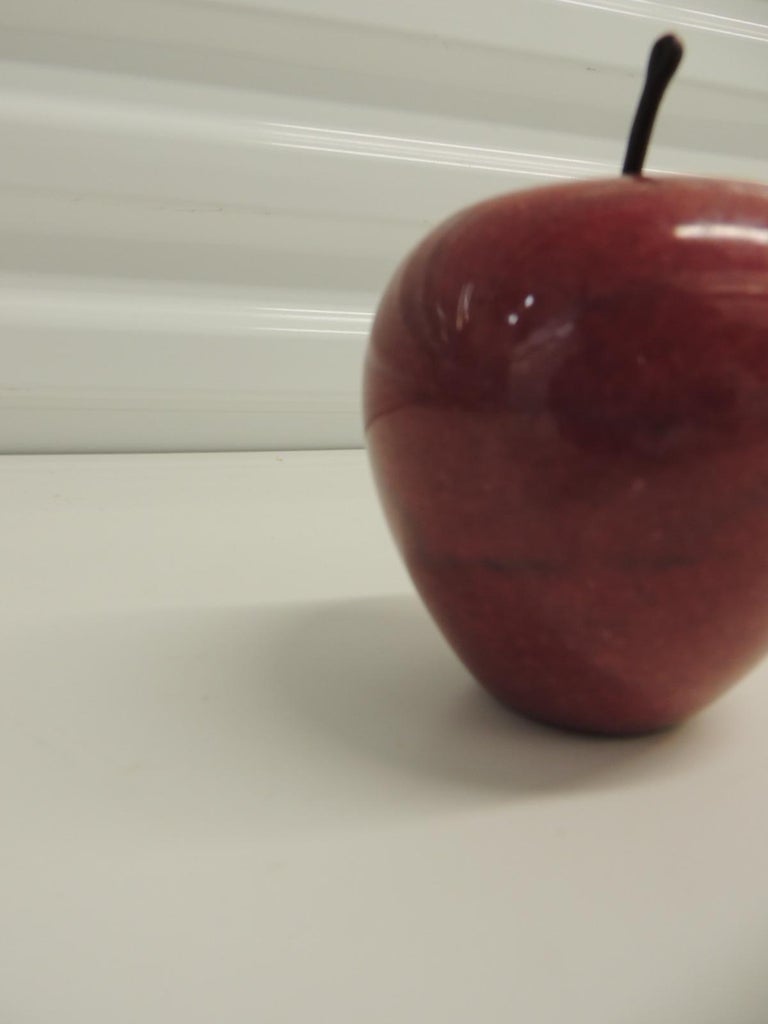 Red Marble Apple with Stem Paperweight at 1stDibs | red marble apple ...