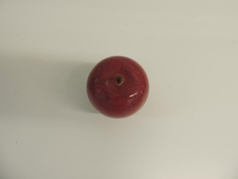 Red Marble Apple with Stem Paperweight at 1stDibs | red marble apple ...