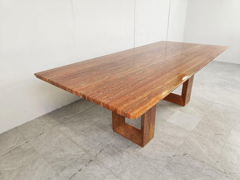 Red Marble Diapason Dining Table by Cattelan, 1970s For Sale at 1stDibs