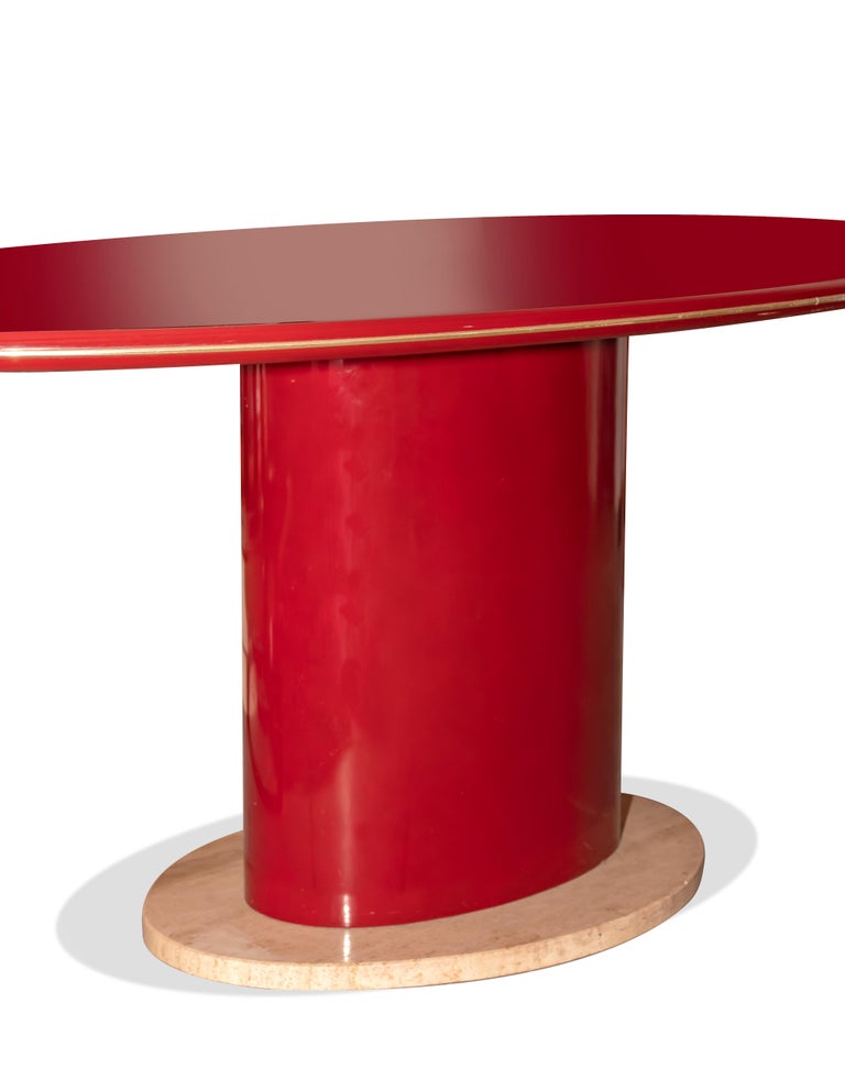 Roter Marmortisch von Cini Boeri, Italien, 1980er Jahre im Angebot bei ...