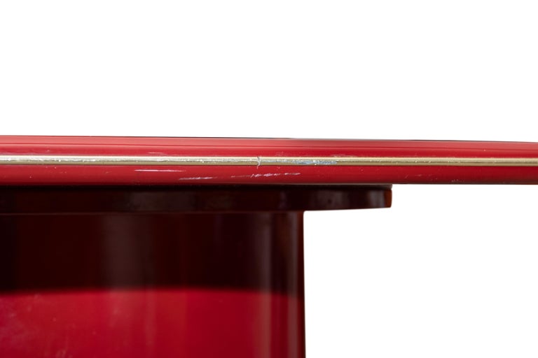 Red Marble Table by Cini Boeri Italy, 1980s For Sale at 1stDibs